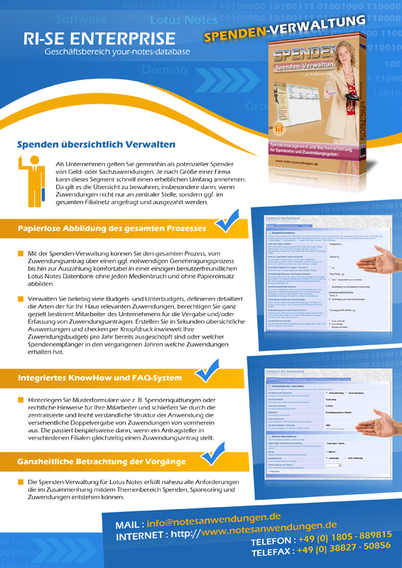 Flyer für Spenden-Software » Flyer-Design » designenlassen.de