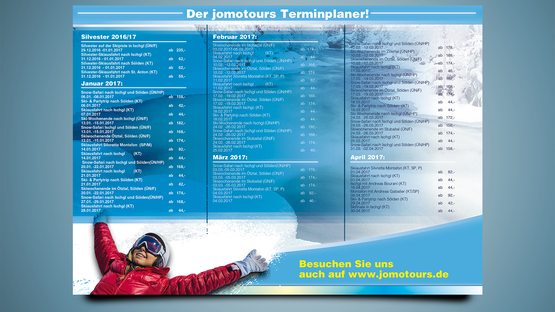 Flyer-Design für Skireisen » Flyer » Briefing » designenlassen.de