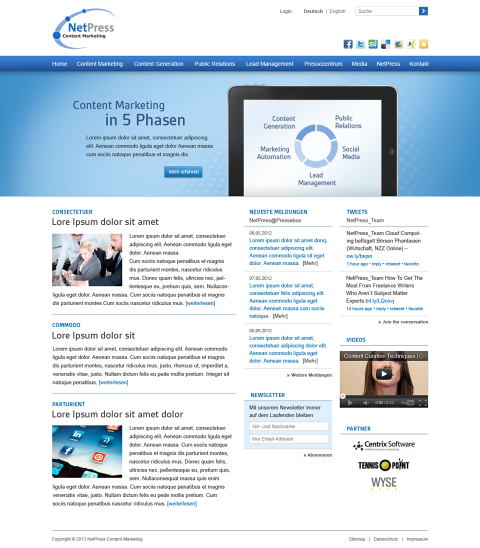 Website NetPress » Webdesign » designenlassen.de