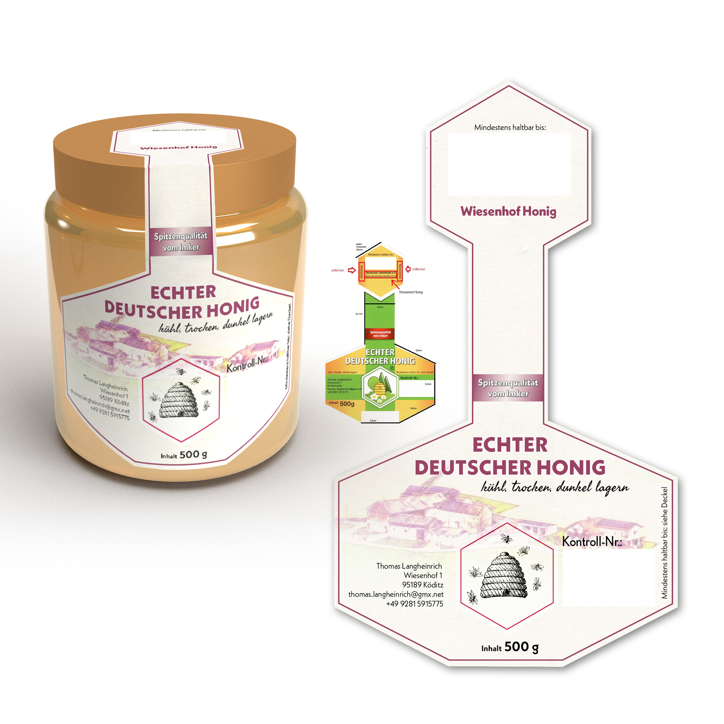 Etiketten-Design für Honig » Etiketten » Briefing » designenlassen.de