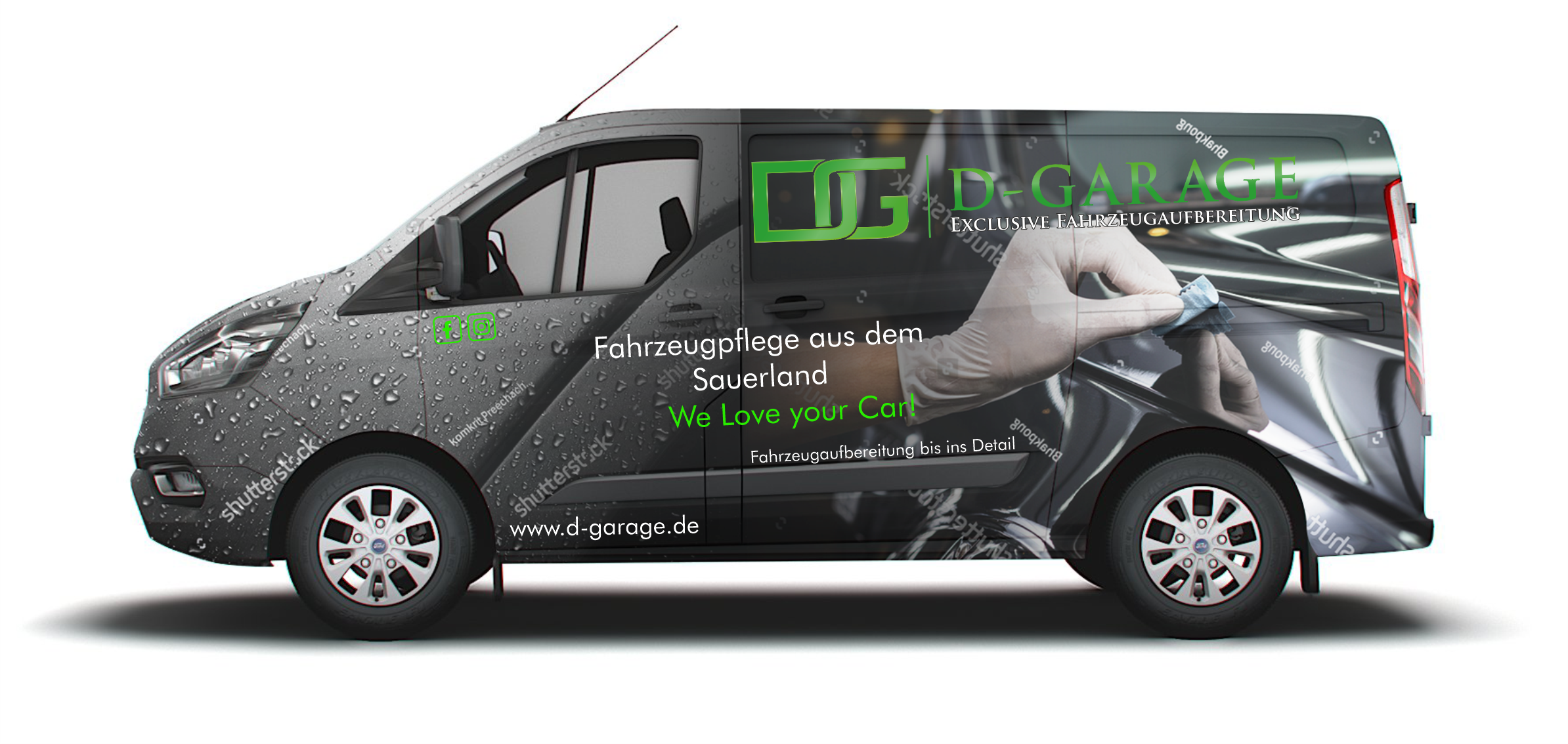Fahrzeugbeschriftung Ford Transit Custom » Fahrzeugbeschriftung ...