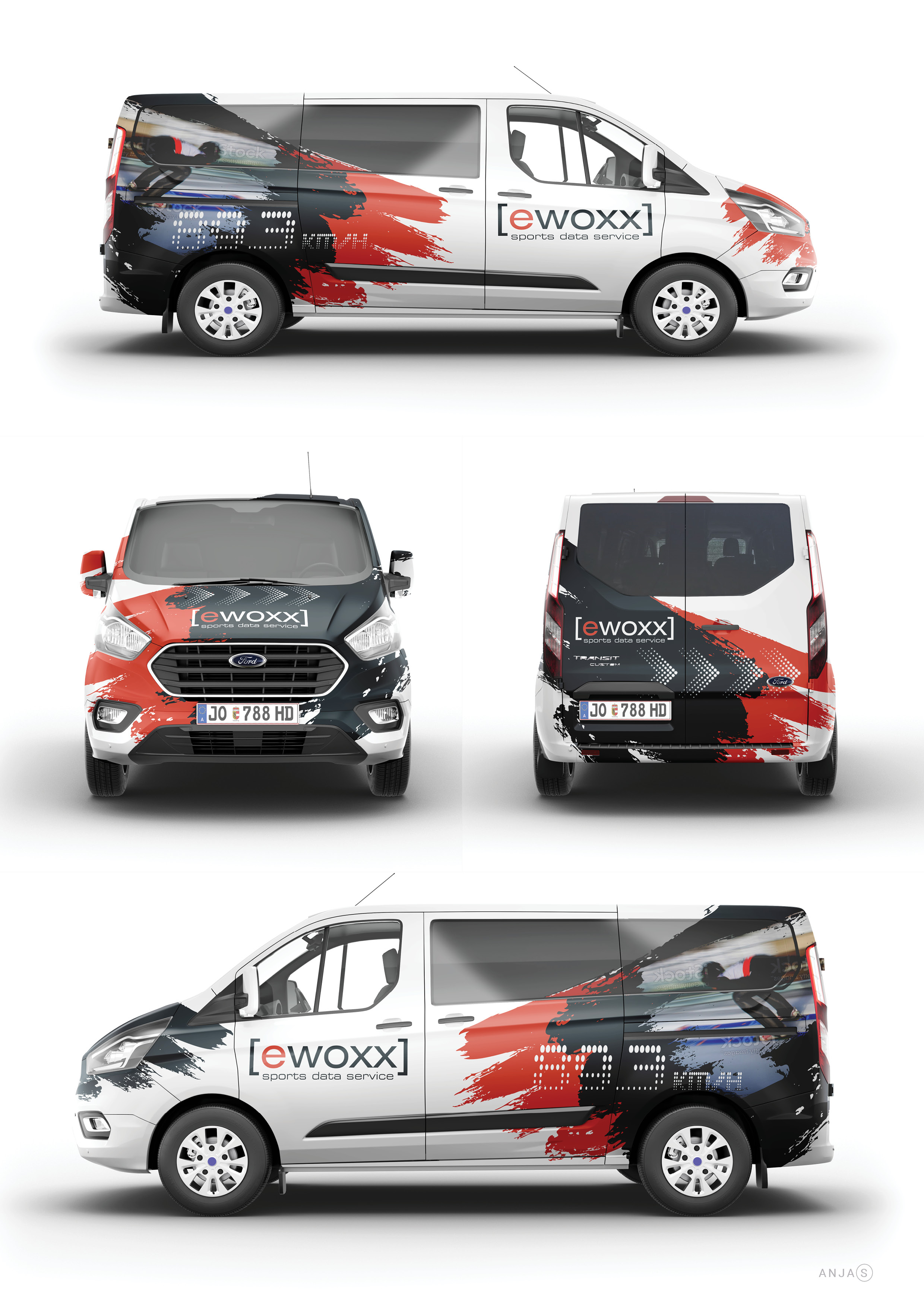 Coole Fahrzeugbeschriftung für Ford Transit Kombi ...