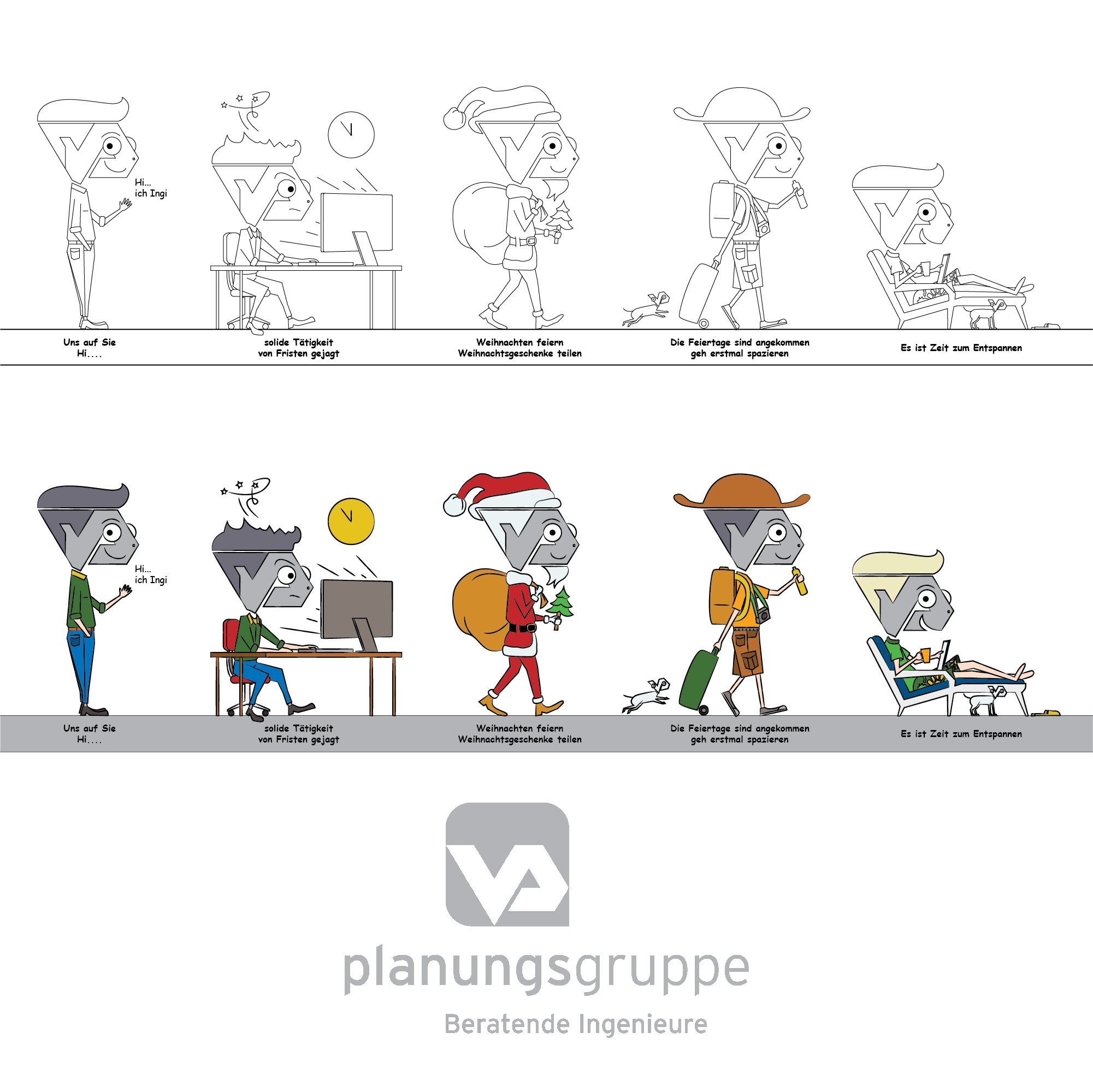 Illustrationen Maskottchen für ein Planungsbüro » Illustrationen ...