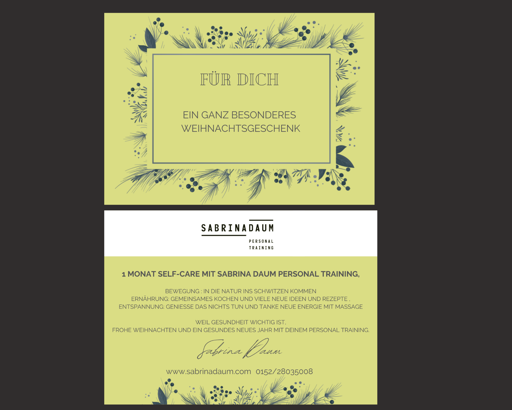 Gutschein-Design für selbstständige Personal Tra.. » Gutscheine ...