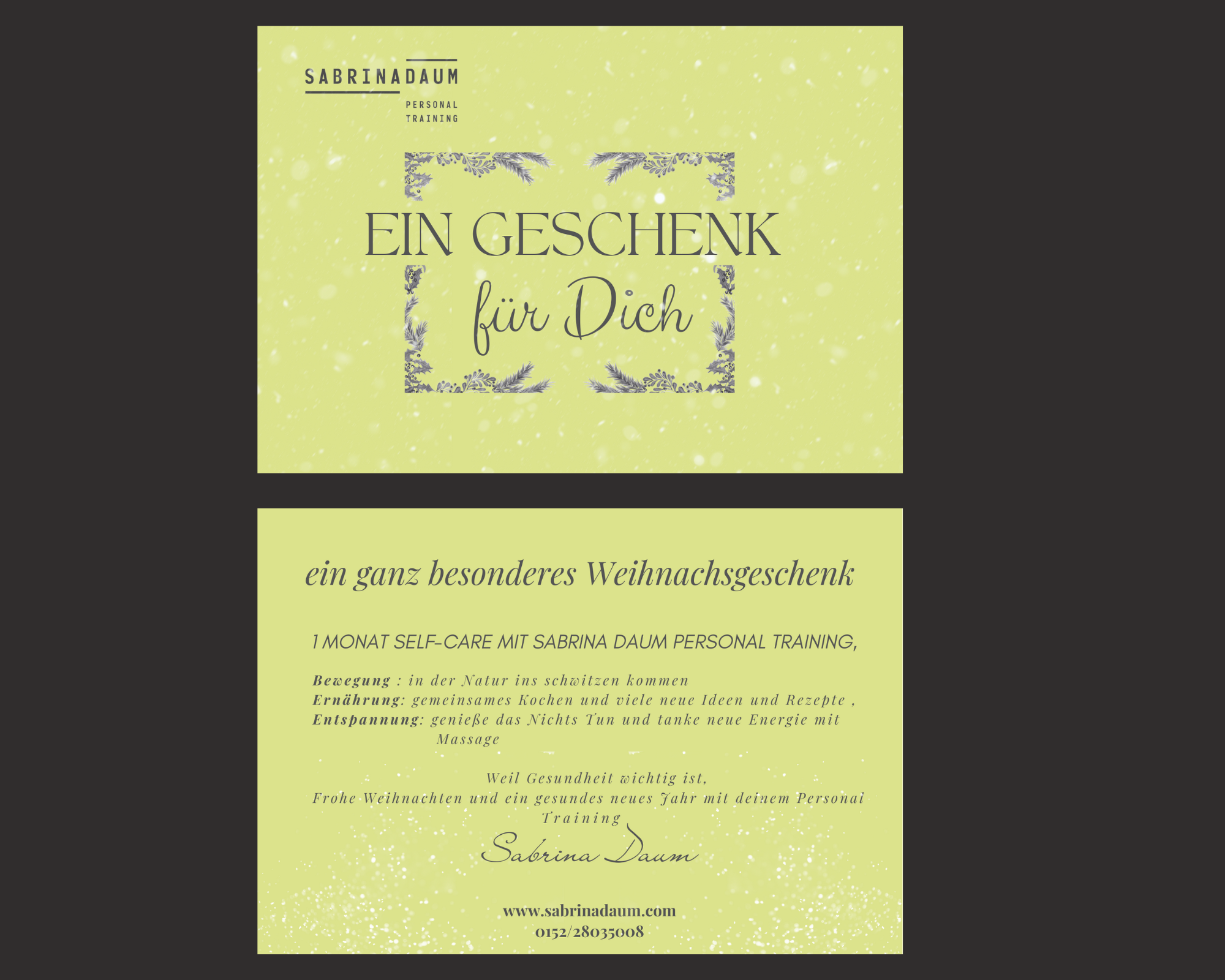 Gutschein-Design für selbstständige Personal Tra.. » Gutscheine ...