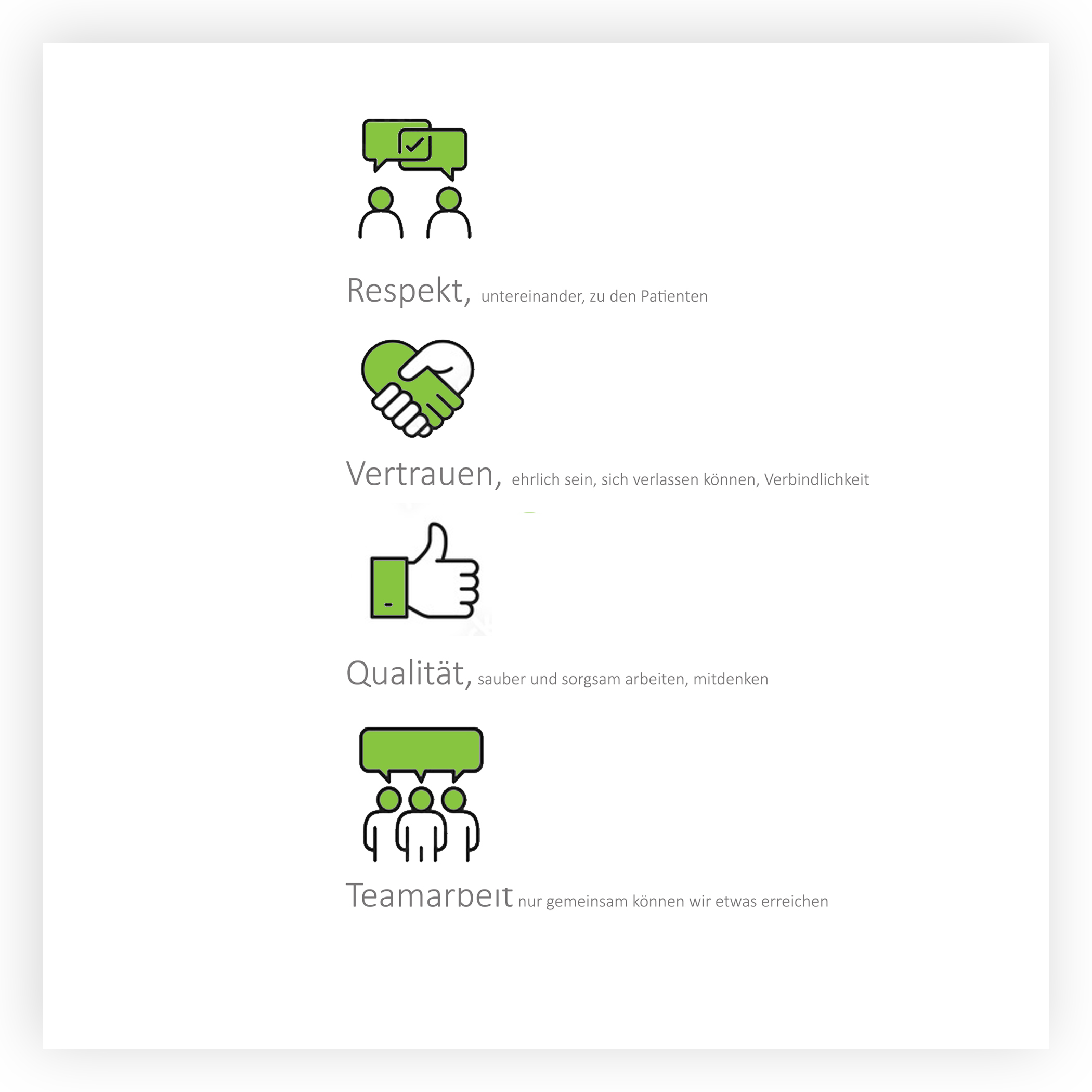 Icons für Arztpraxis Vertrauen Respekt Qualität .. » Icons » Briefing ...
