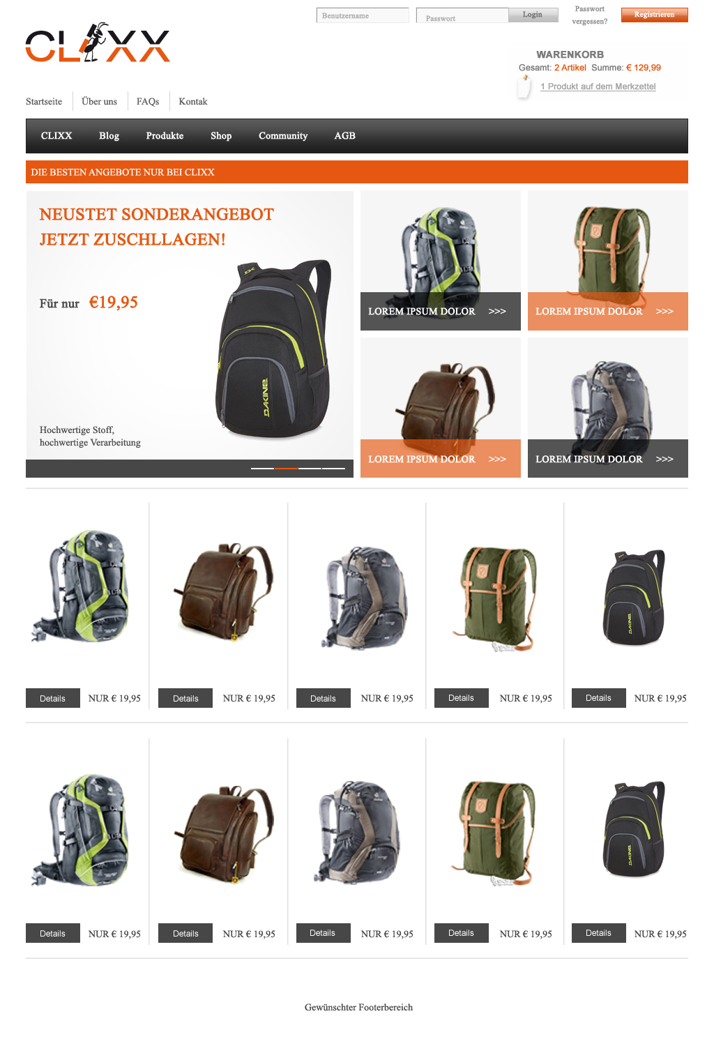 Onlineshop CLIXX braucht ein Design! » Webdesign » designenlassen.de