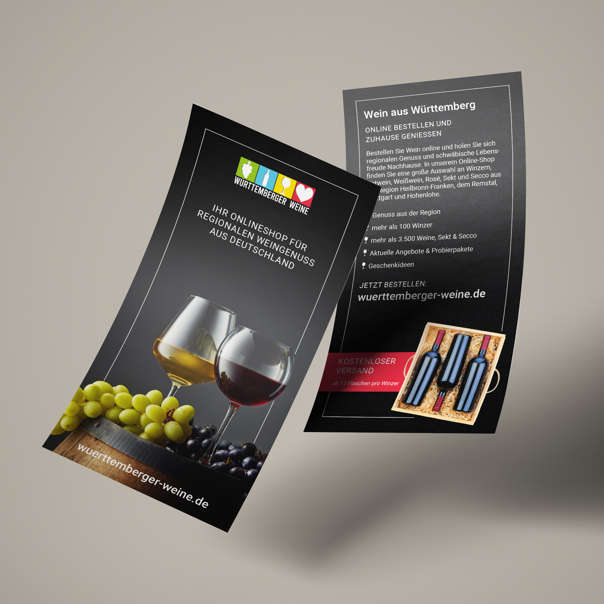 Flyer-Design für Wein Online Shop » Flyer » Briefing » designenlassen.de